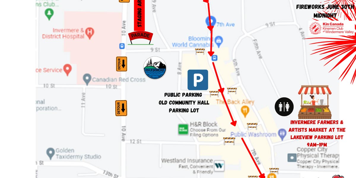 Canada Day Parade Road Closures - District of Invermere